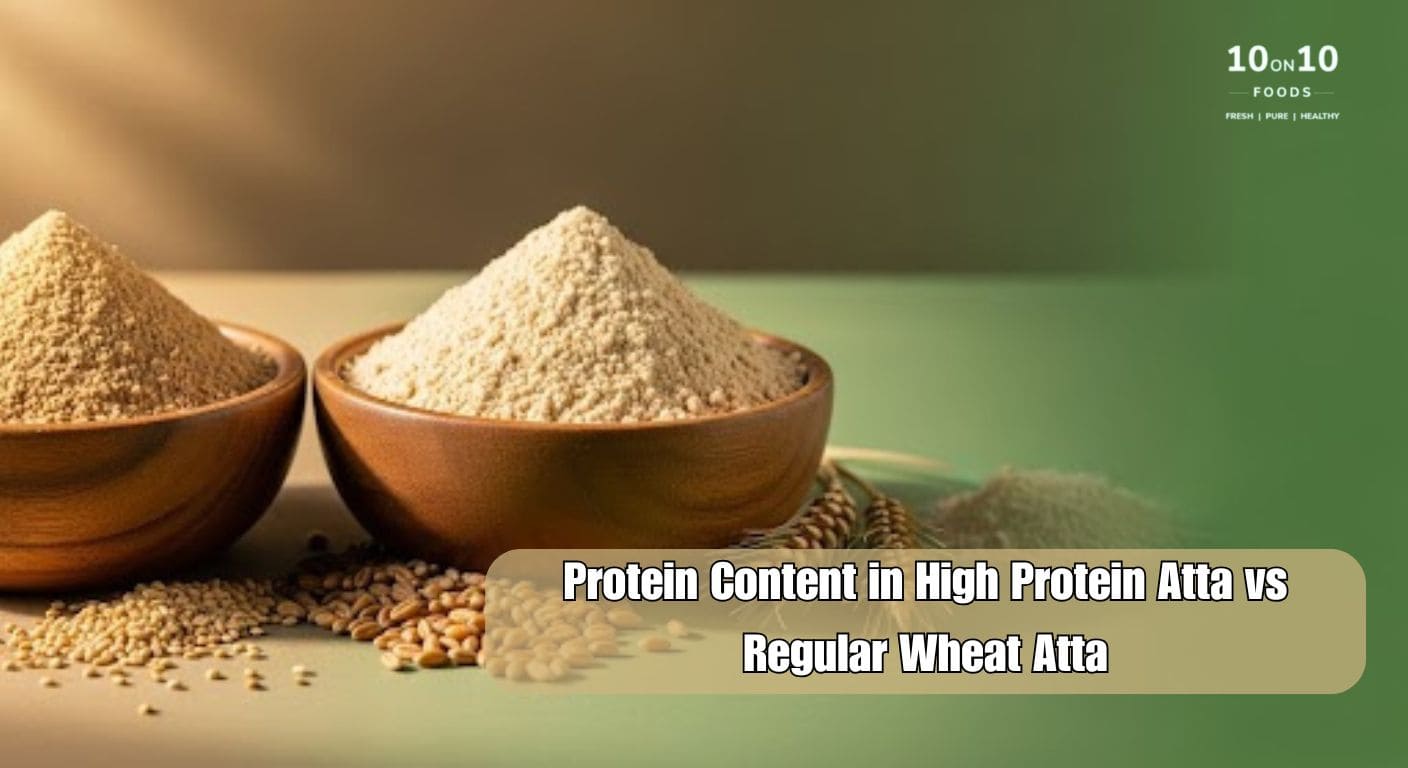 Protein Content in High Protein Atta vs Regular Wheat Atta – 10on10Foods